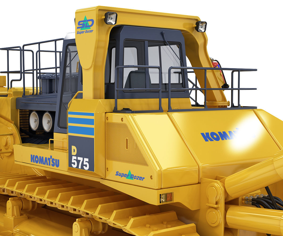Super dozer Komatsu d575 3D model | CGTrader