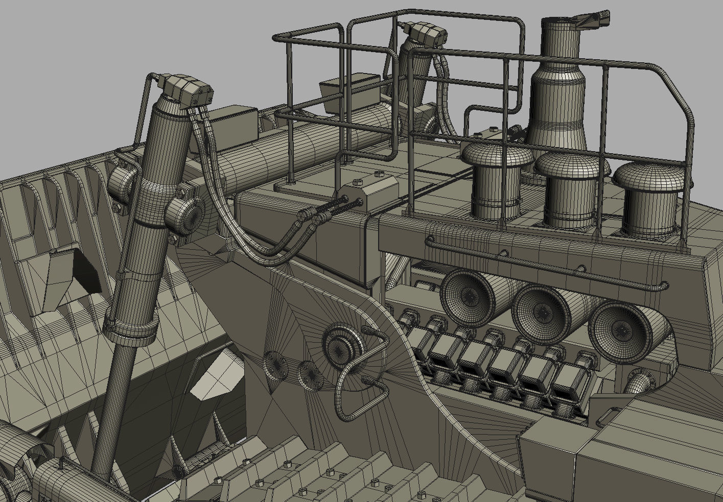 Super dozer Komatsu d575 3D model | CGTrader