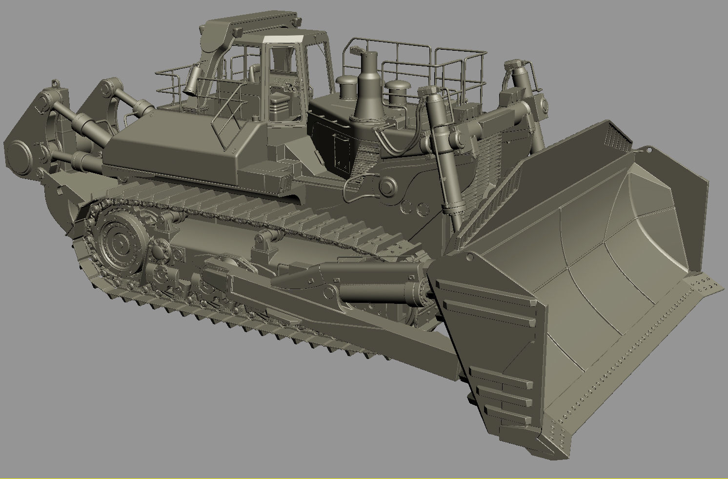 Super dozer Komatsu d575 3D model | CGTrader