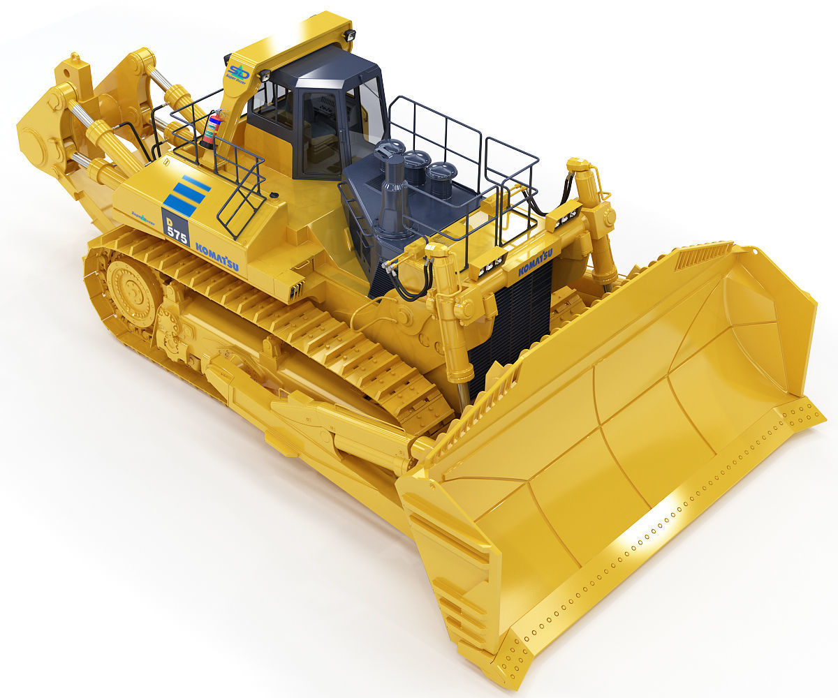 Super dozer Komatsu d575 3D model | CGTrader