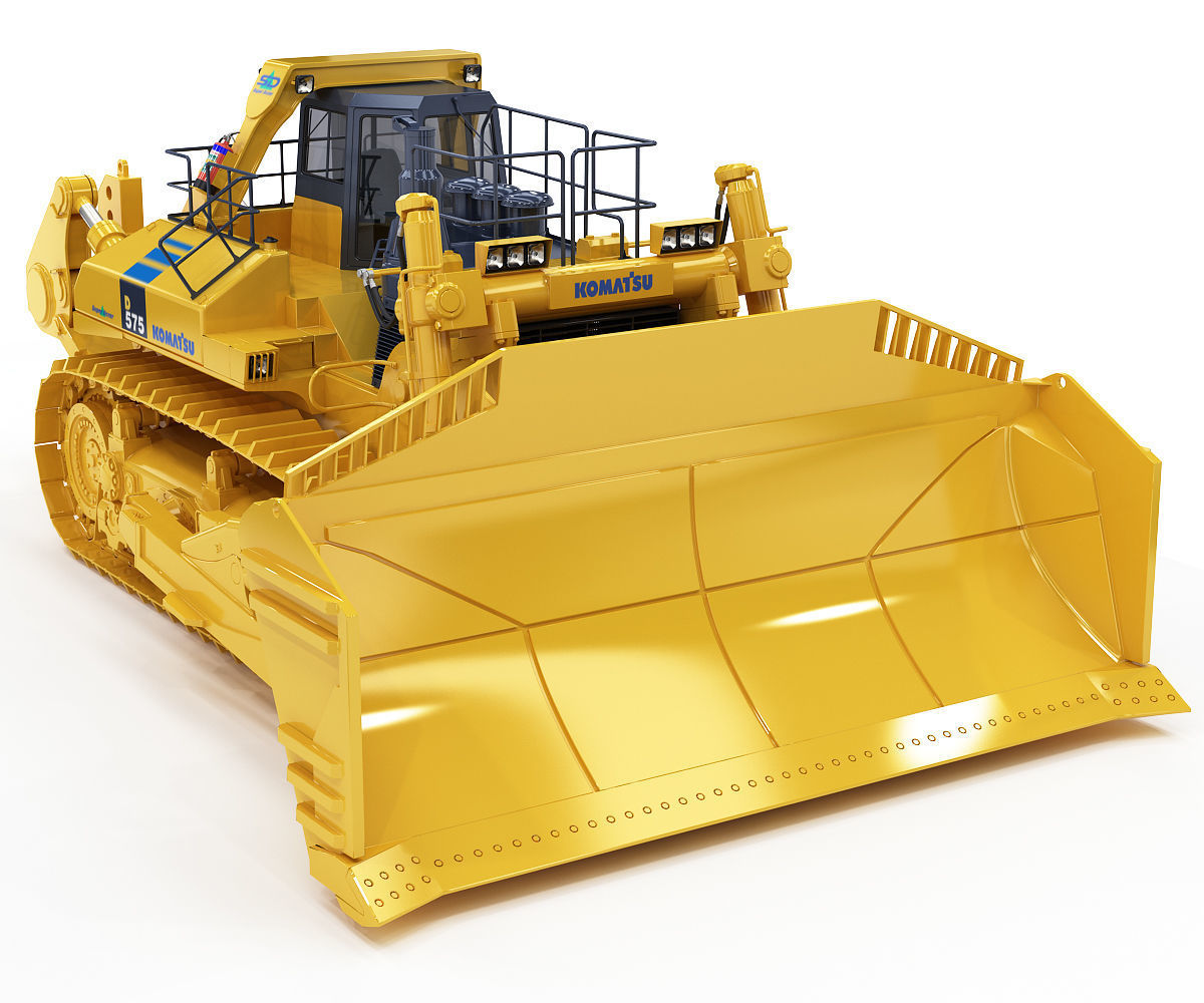 Super dozer Komatsu d575 3D model | CGTrader