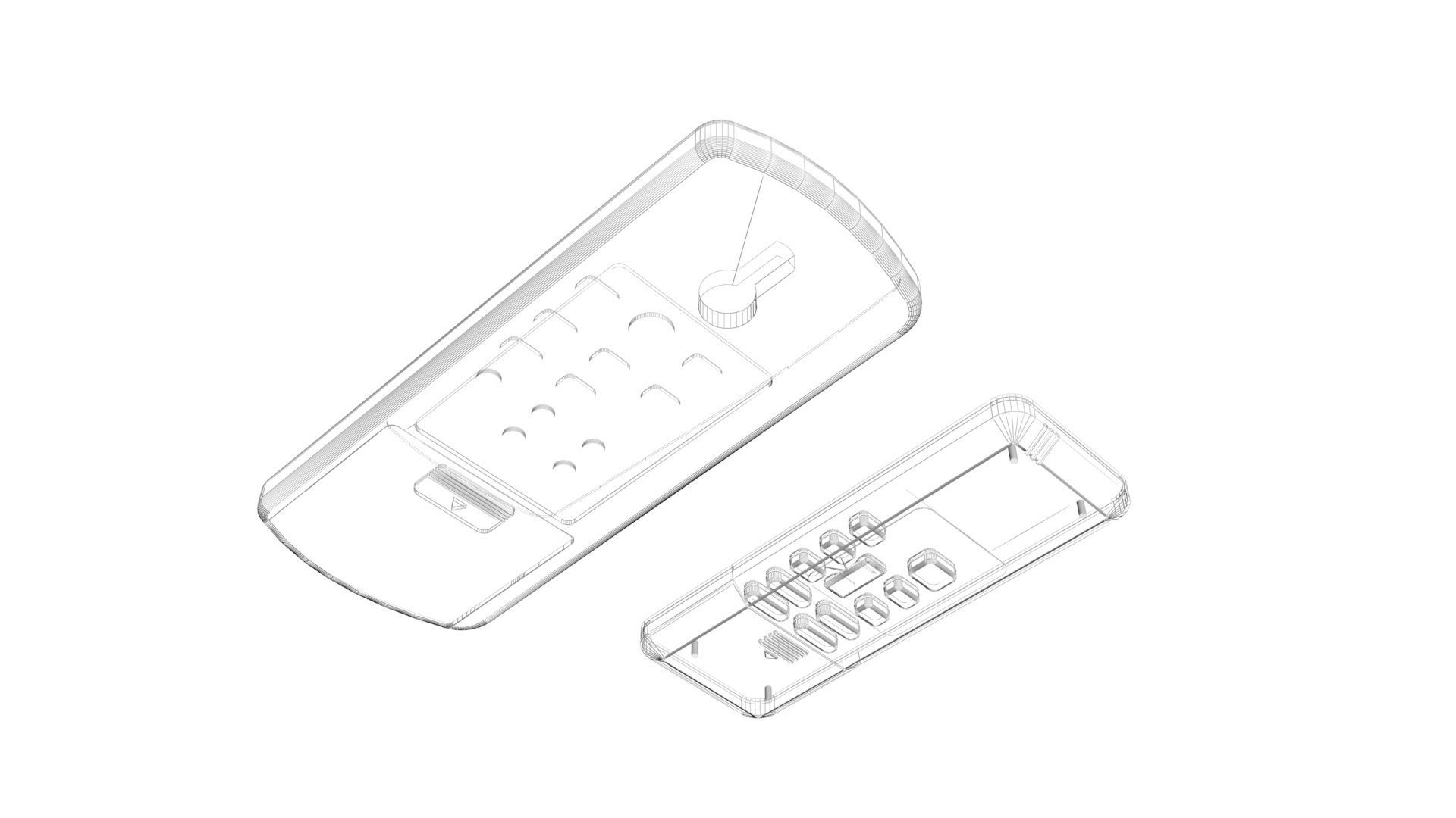 Air Conditioner Remote Controls Set 3D model | CGTrader