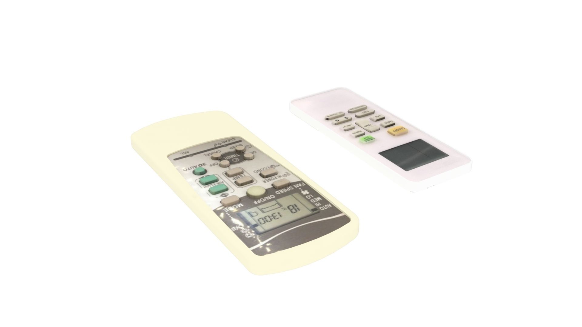 Air Conditioner Remote Controls Set 3D model | CGTrader