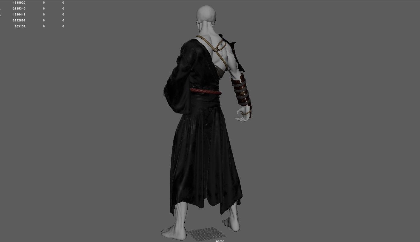Samurai Cloth 3D model | CGTrader