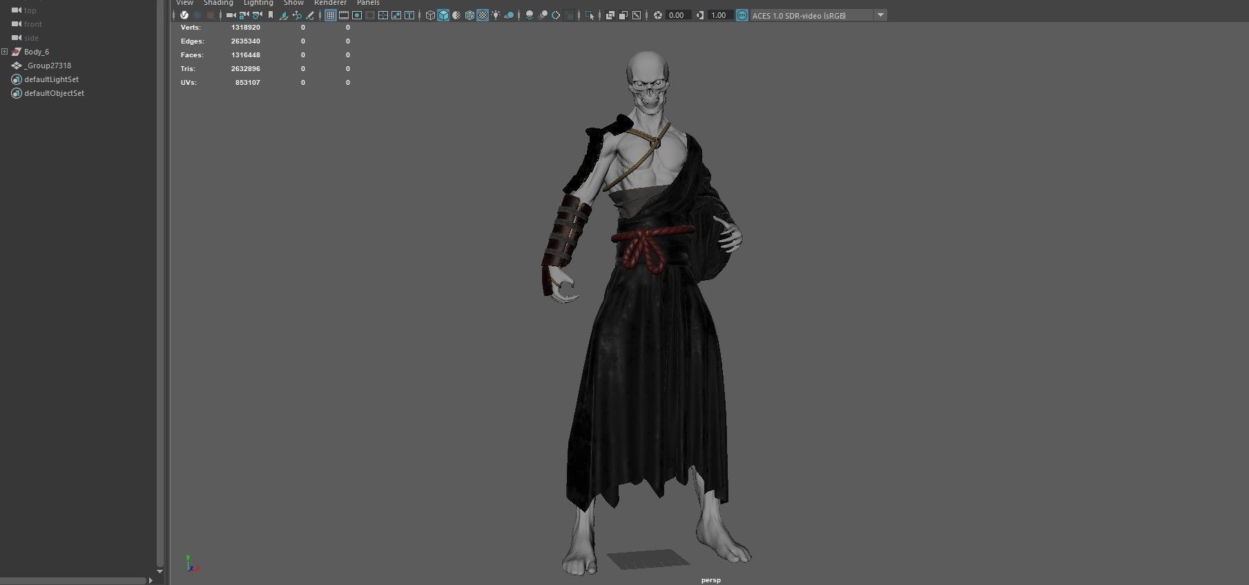Samurai Cloth 3D model | CGTrader