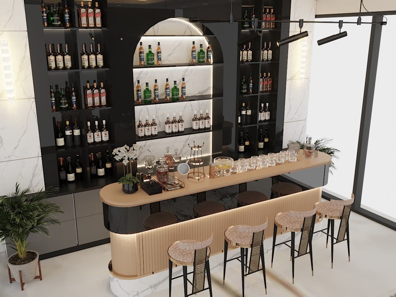 restaurants bar table chair plz open file press shift g free 3D model ...