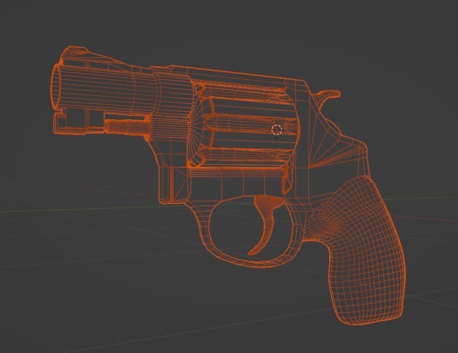 Hand made old revolver game ready 3D model | CGTrader