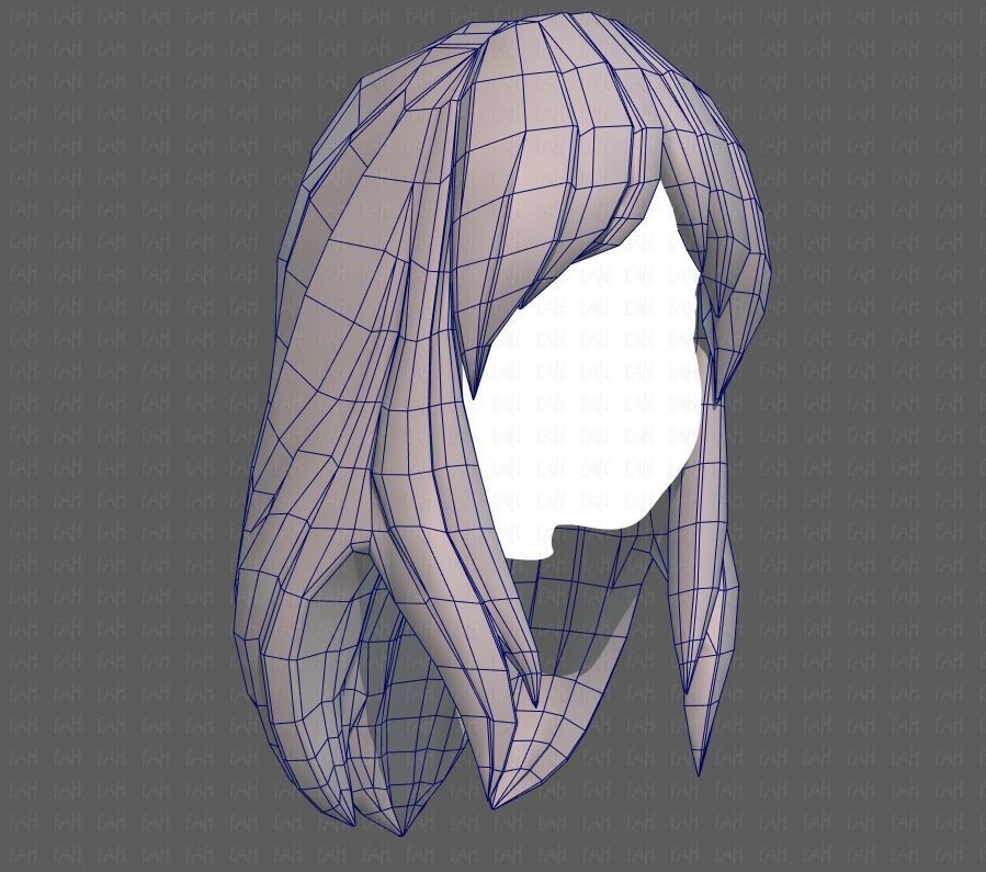 3D model Base Hair for girl V25 VR / AR / low-poly | CGTrader