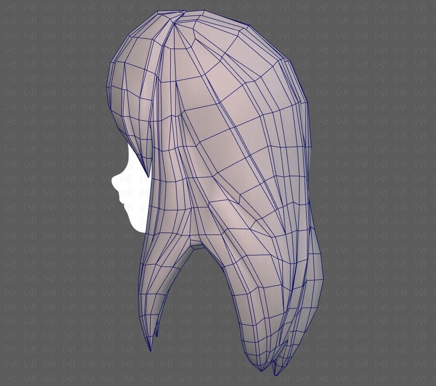 3D model Base Hair for girl V25 VR / AR / low-poly | CGTrader
