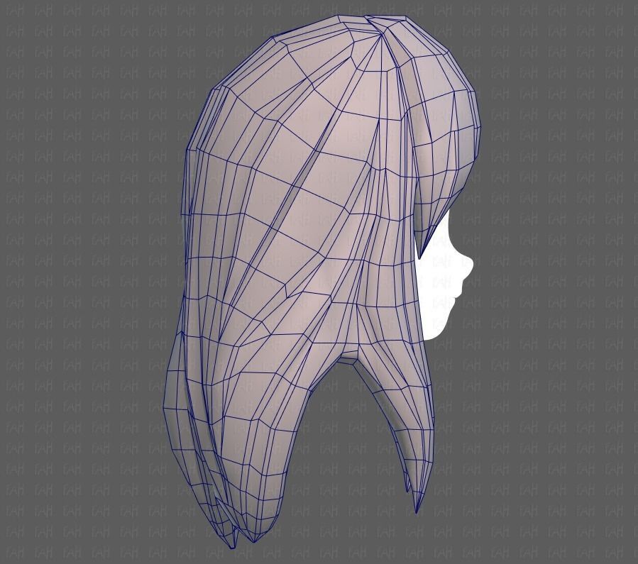 3D model Base Hair for girl V25 VR / AR / low-poly | CGTrader