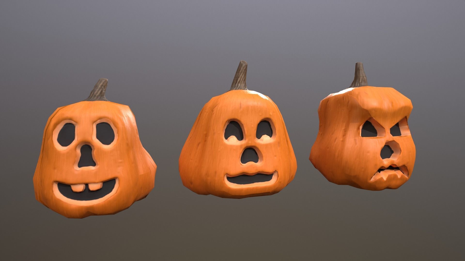 3D model Pumpkin asset VR / AR / low-poly | CGTrader