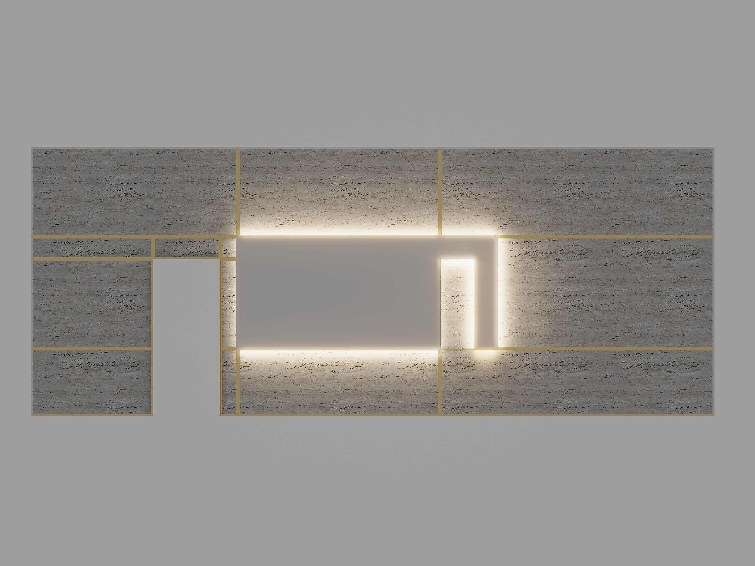 paneling led wall light with square shape 3D model | CGTrader