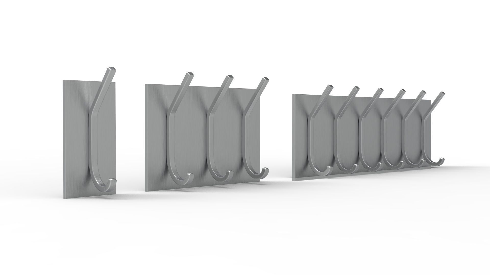 HANGER metal shelf with four hooks 3D model | CGTrader
