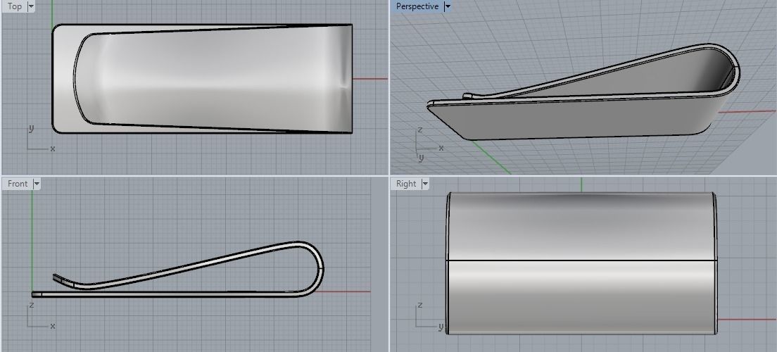 Money clip Model 1838 3D model 3D printable | CGTrader