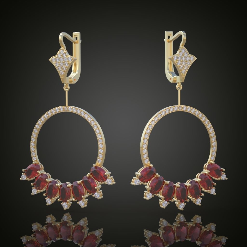 Earring 3D model 3D printable model 0045-11 3D model 3D printable ...