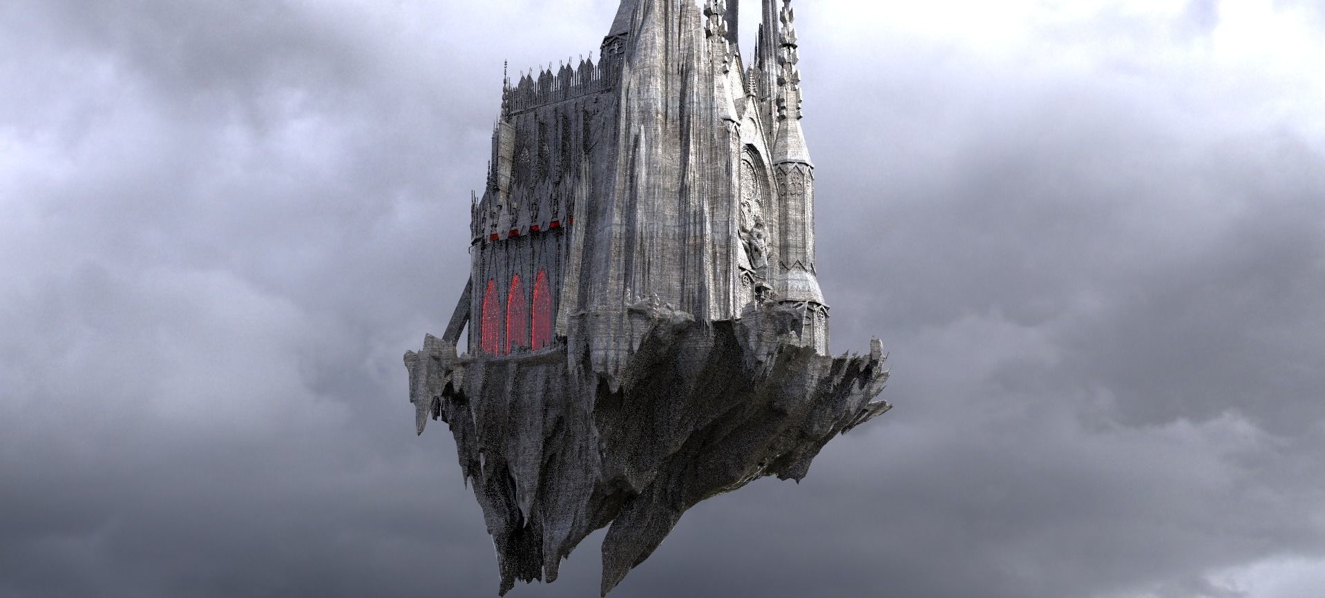 Cthulhu Deep Floating Cathedral 3D model | CGTrader