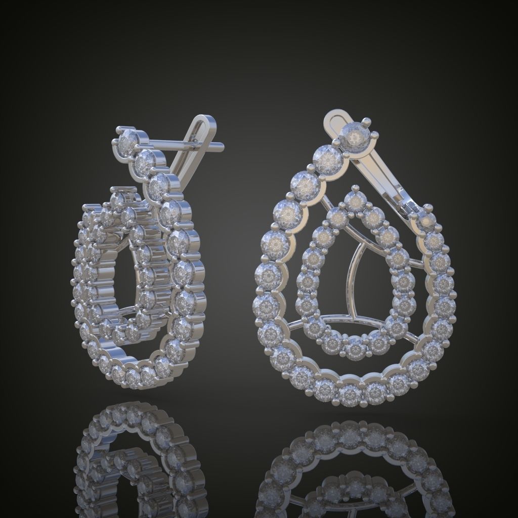 Earring 3D model 3D printable model 0047-10 3D model 3D printable ...