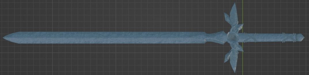 AO BARA SWORD 3D print model - BLUE ROSE SWORD - made in Blender 3D ...