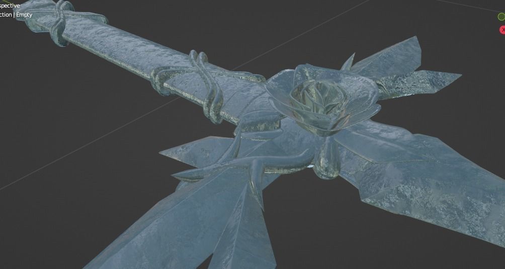 AO BARA SWORD 3D print model - BLUE ROSE SWORD - made in Blender 3D ...