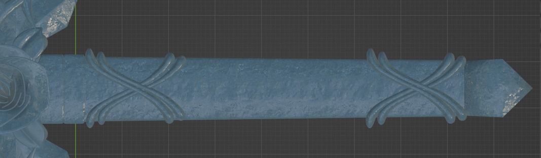 AO BARA SWORD 3D print model - BLUE ROSE SWORD - made in Blender 3D ...