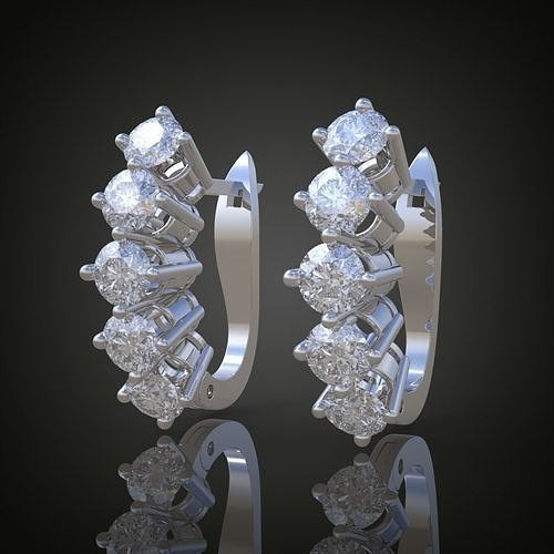 Exclusive Earrings model 3D printable model 0052-9 3D model 3D ...