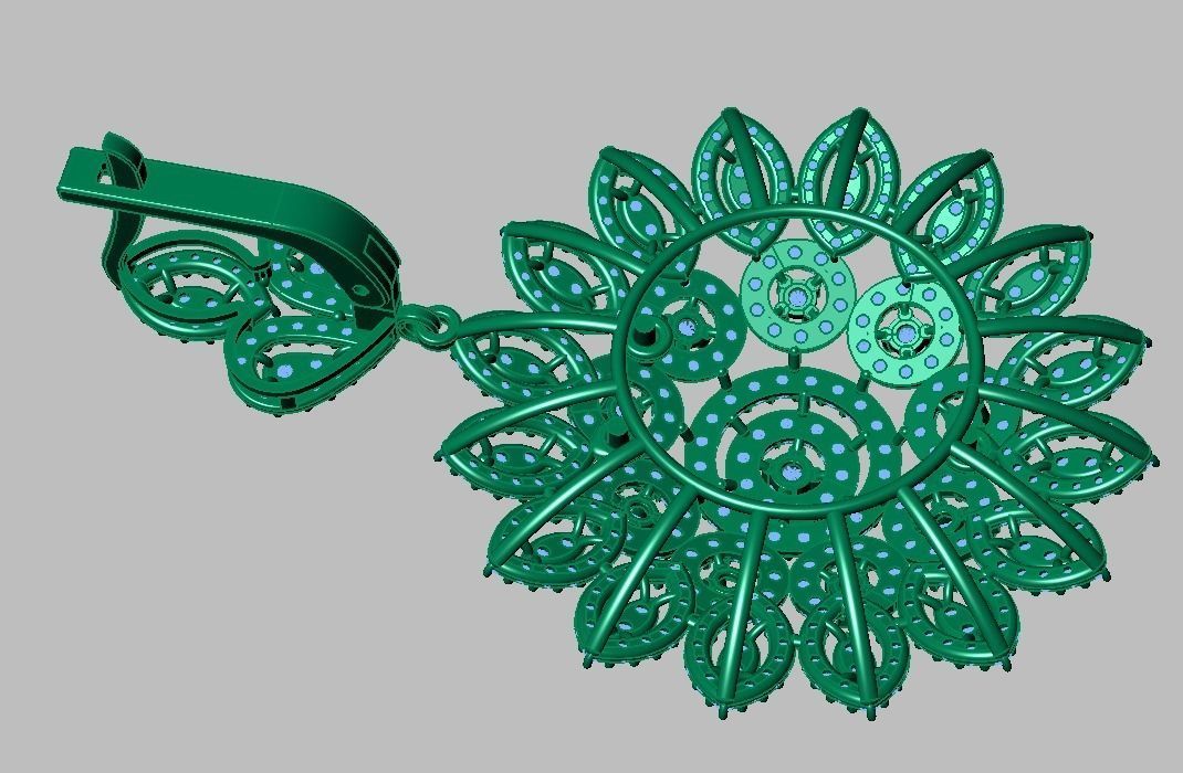 Earring 3D model 3D printable model 0054-10 free 3D model 3D printable ...