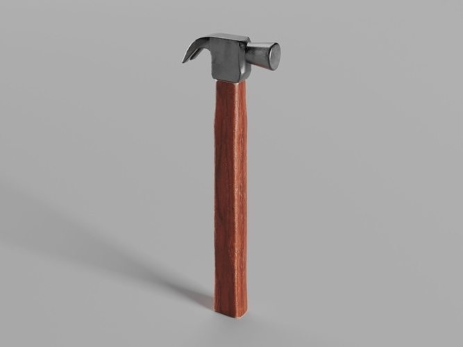 Wooden Hammer free 3D model | CGTrader