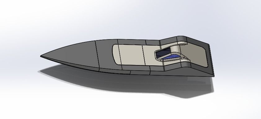Mono Hull Boat 3D model 3D printable | CGTrader