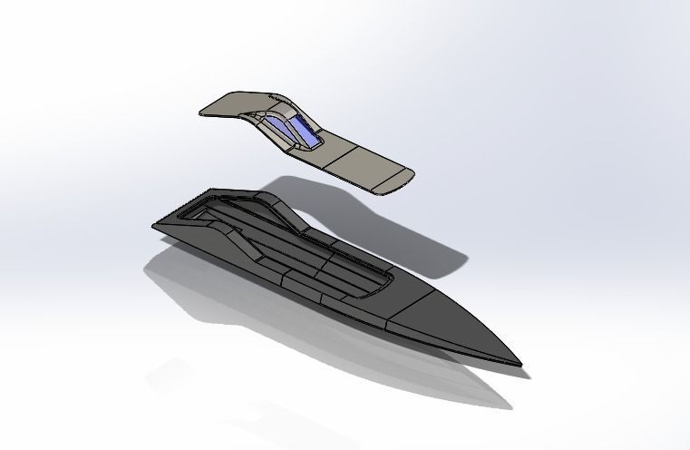 Mono Hull Boat 3D model 3D printable | CGTrader