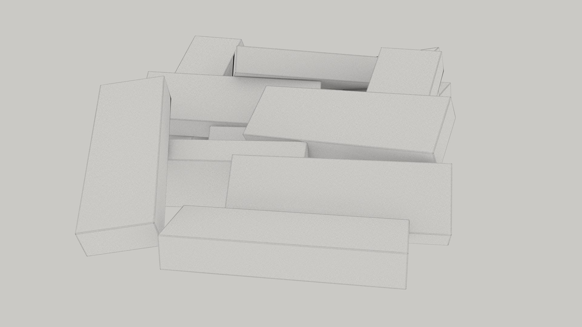 concrete bricks pallet 3 3D model | CGTrader