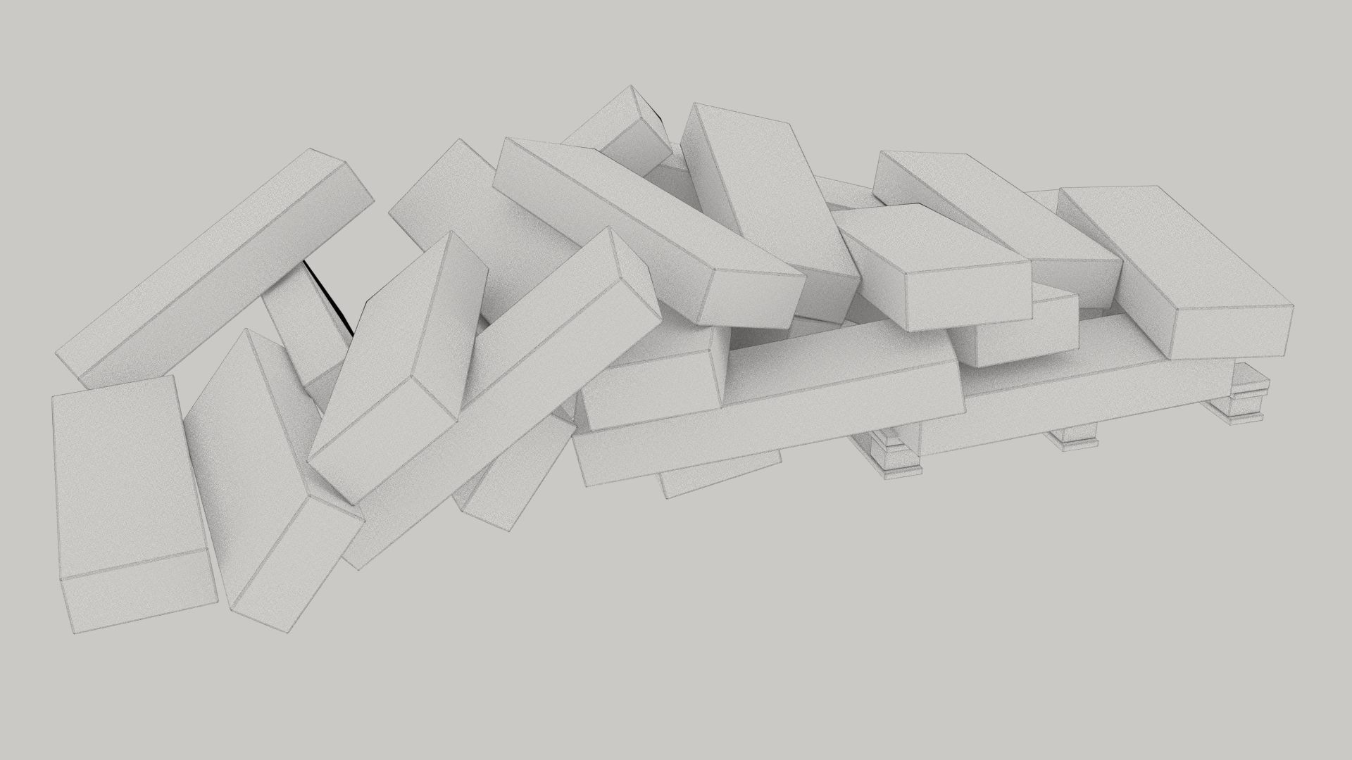 concrete bricks pallet 3 3D model | CGTrader