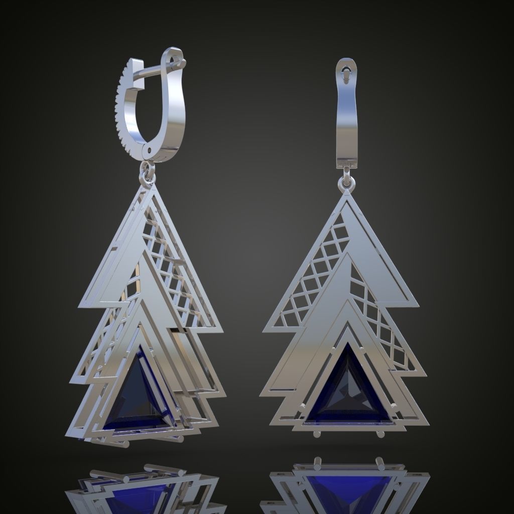 Earring 3D model 3D printable model 0061-11 3D model 3D printable ...