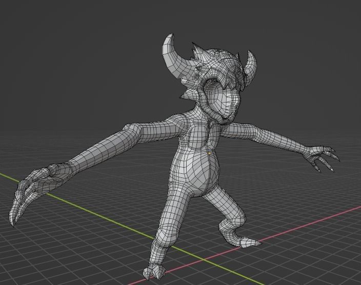 3D model Hellish monster character VR / AR / low-poly | CGTrader