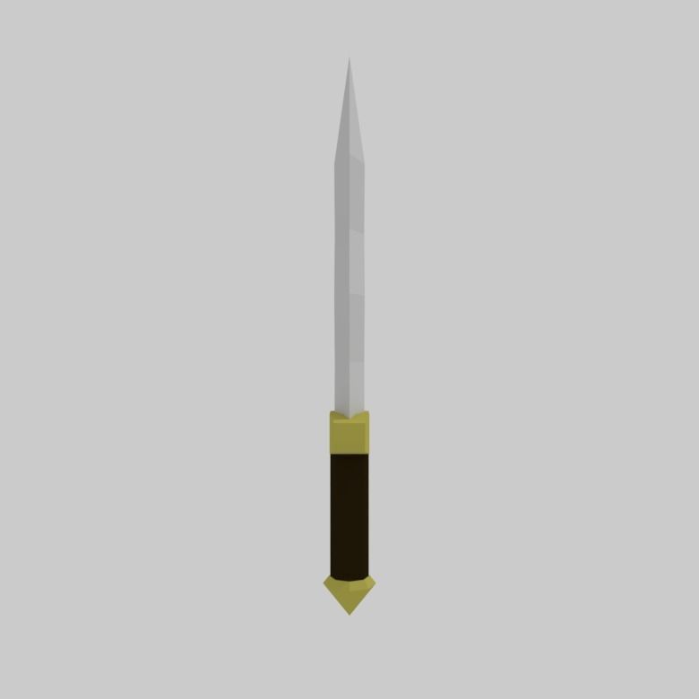 3D model Simple Crooked Dagger VR / AR / low-poly | CGTrader