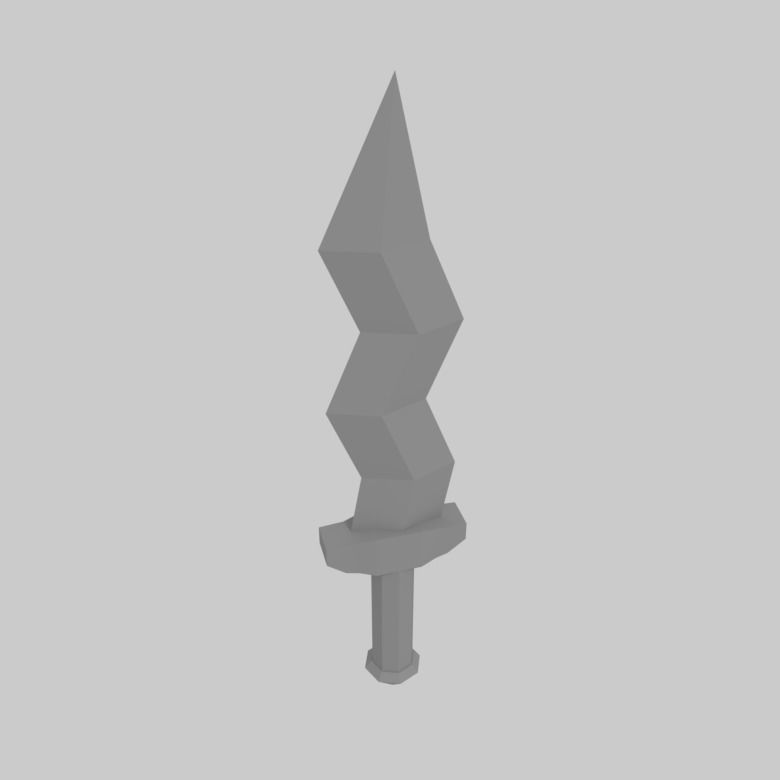 3D model Simple Crooked Dagger VR / AR / low-poly | CGTrader