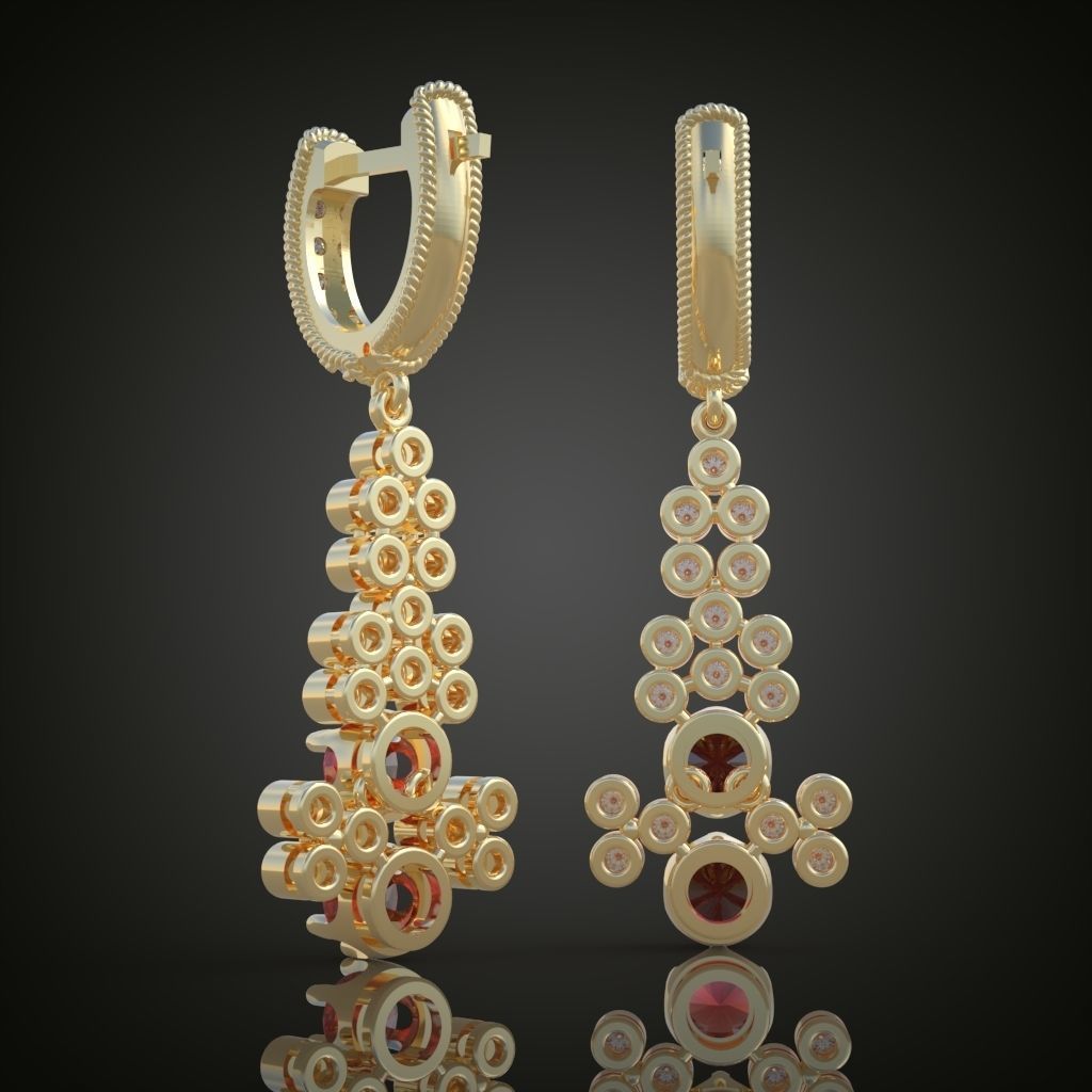 Earring 3D model 3D printable model 0073-9 free 3D model 3D printable ...