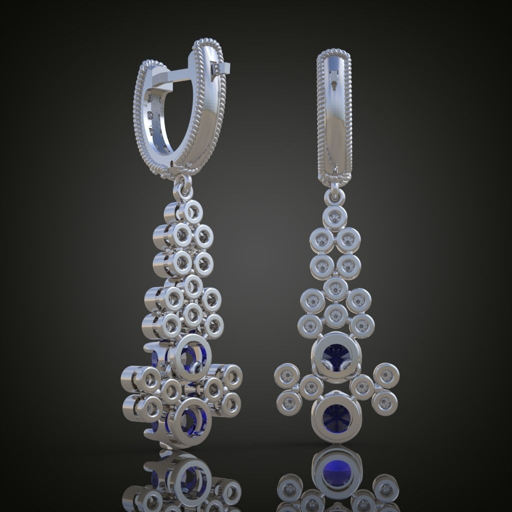 Earring 3D model 3D printable model 0073-9 free 3D model 3D printable ...