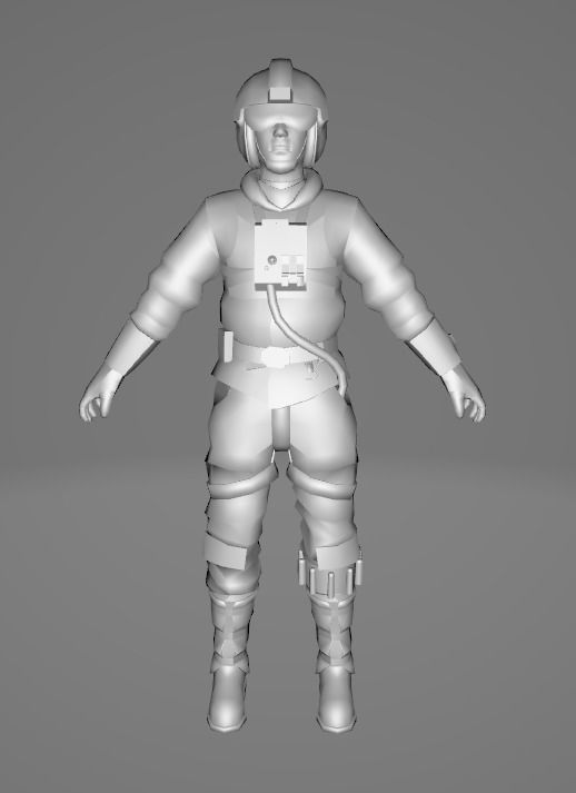 3D model STAR WARS Rebel Pilot - Low Poly Game - Battlefield - FBX ...