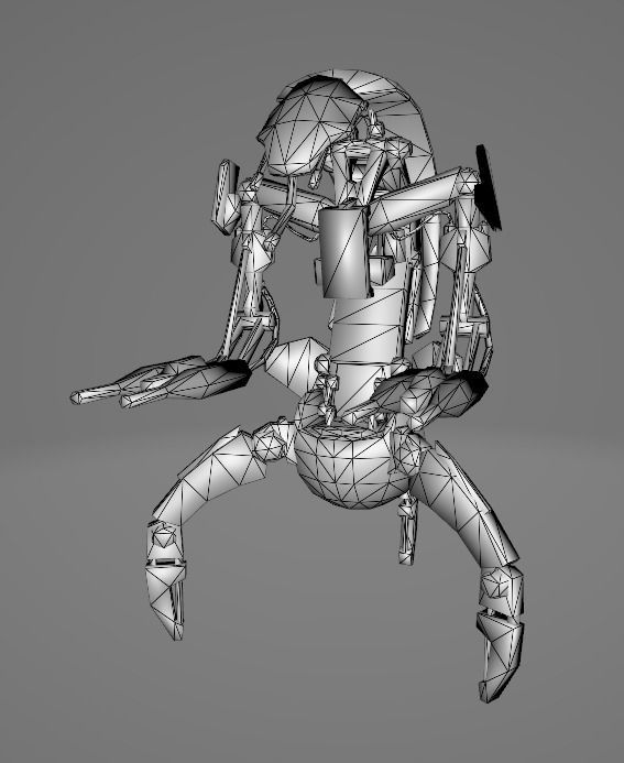 3D model STAR WARS EKA DROID - Low Poly Game - Battlefield - FBX MODEL ...