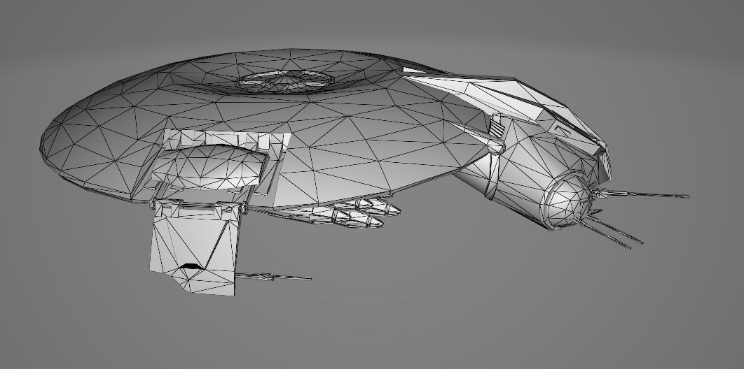 3D model STAR WARS Droid Gunship - Low Poly Game - Battlefield FBX ...