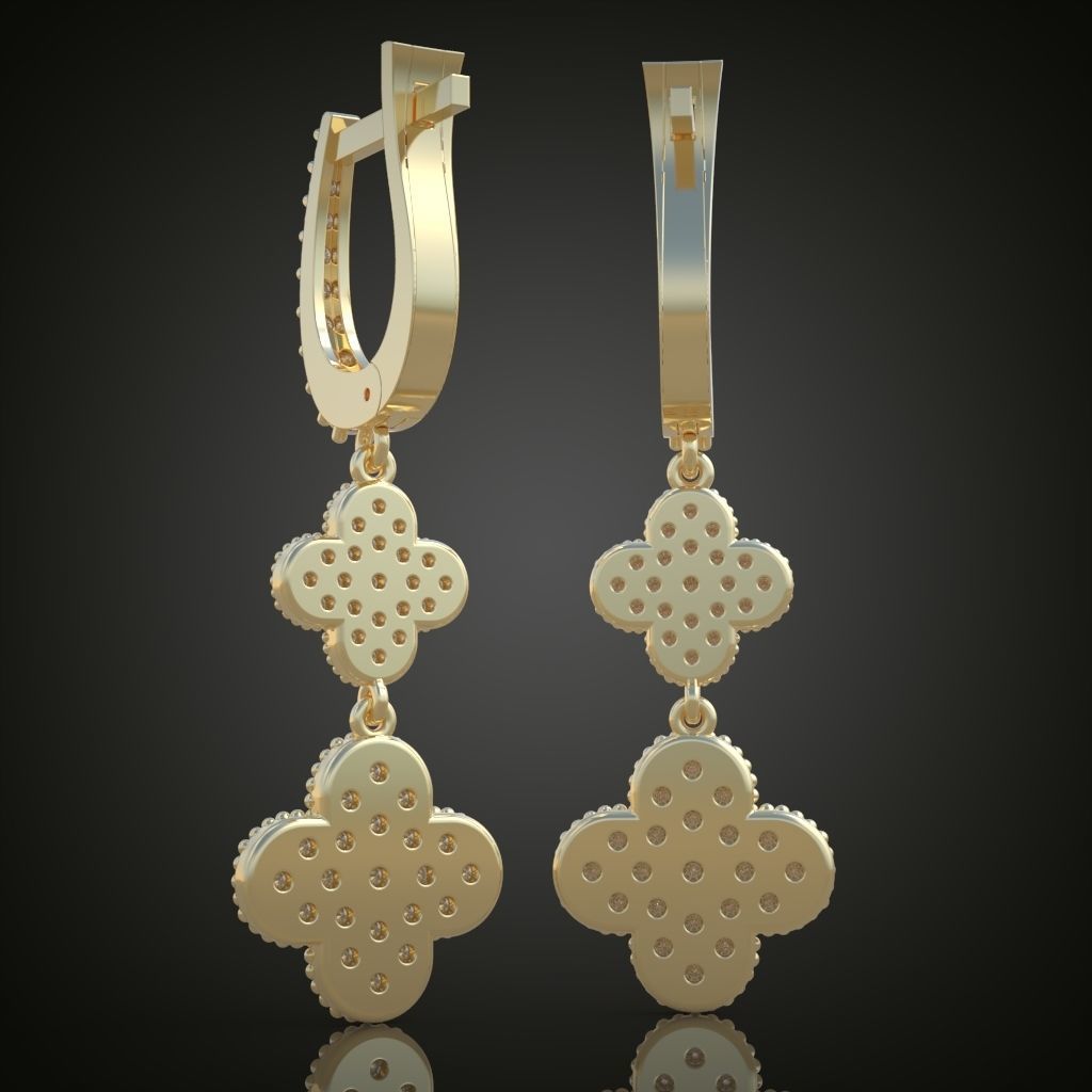 Earring 3D model 3D printable model 0081-10 3D model 3D printable | CGTrader