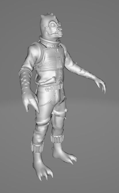 3D model STAR WARS Bossk - Low Poly Game - Battlefield FBX MODEL VR ...