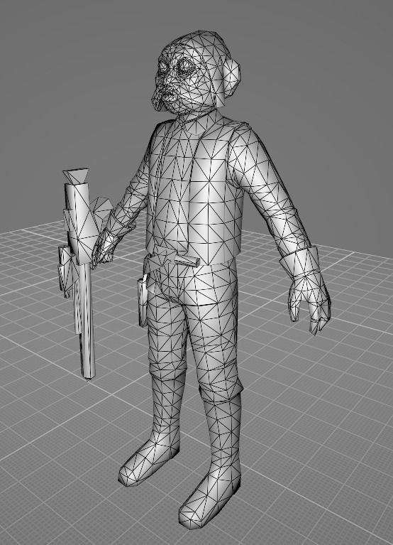 3D model STAR WARS Nien Nunb - Low Poly Game - Battlefield - FBX MODEL ...
