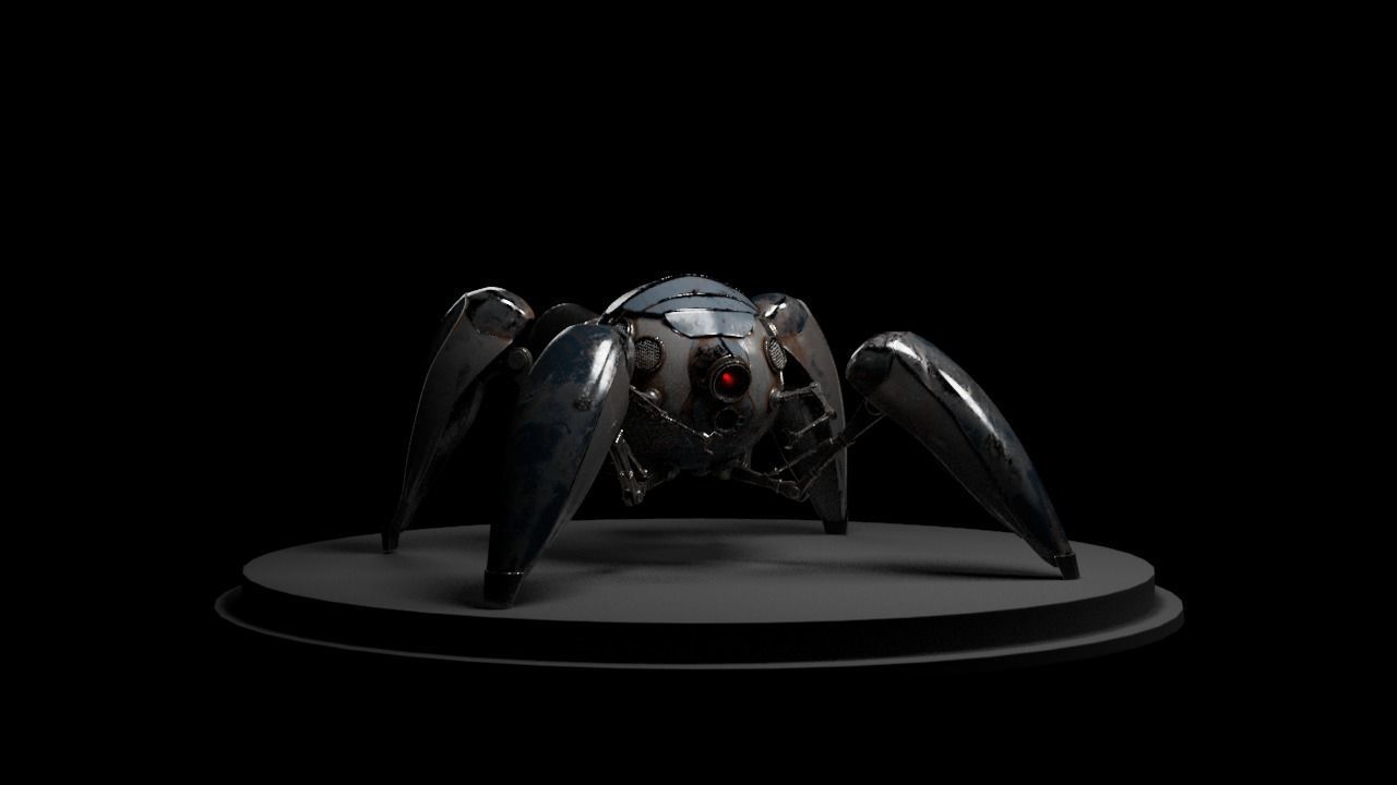 Spider Robot rigged free 3D model rigged | CGTrader