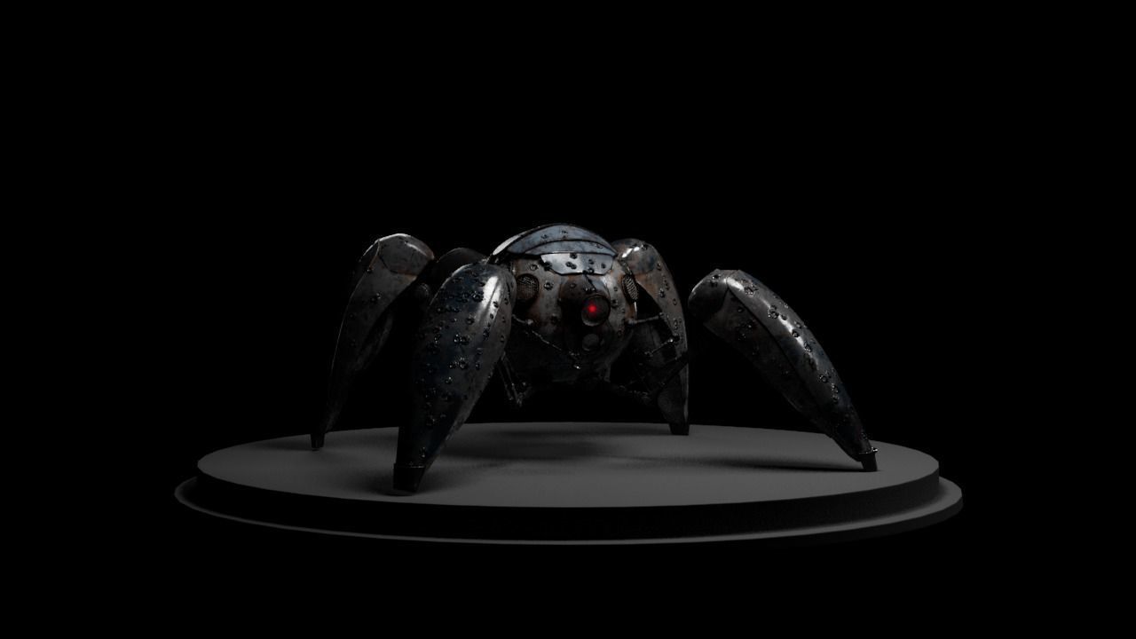 Spider Robot rigged free 3D model rigged | CGTrader