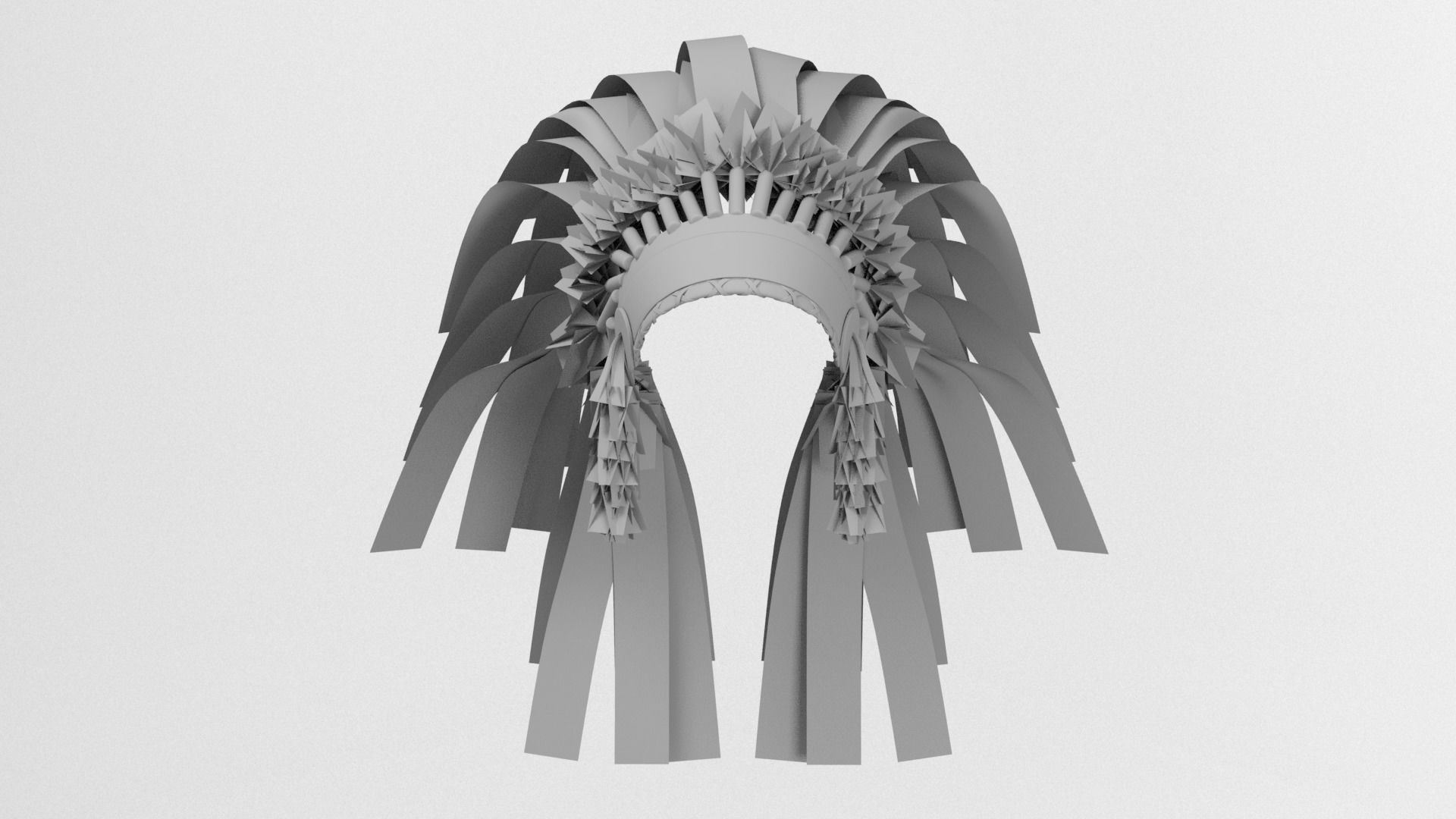 Feather headdress 3D model | CGTrader