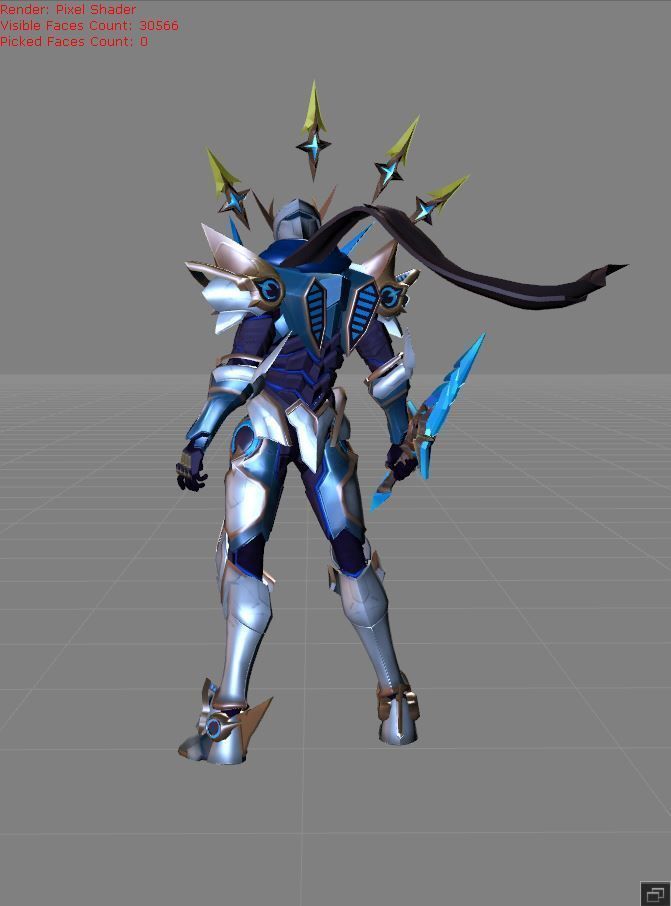 Gussion Cosmic Gleam Skin 3D model animated rigged | CGTrader