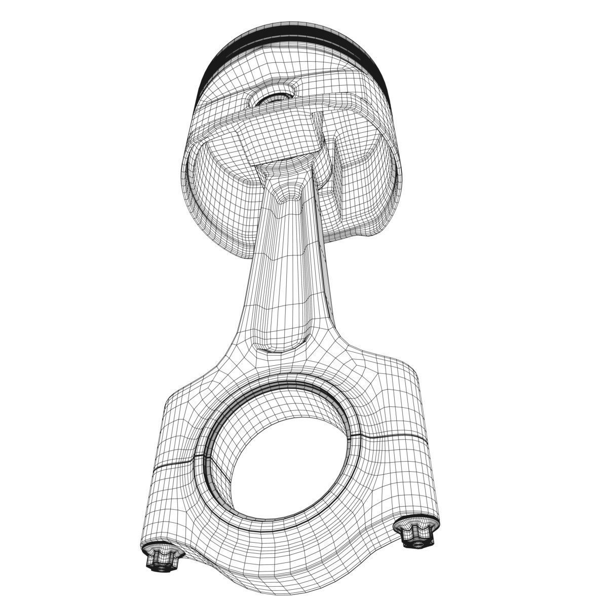 Piston engine 3D model | CGTrader