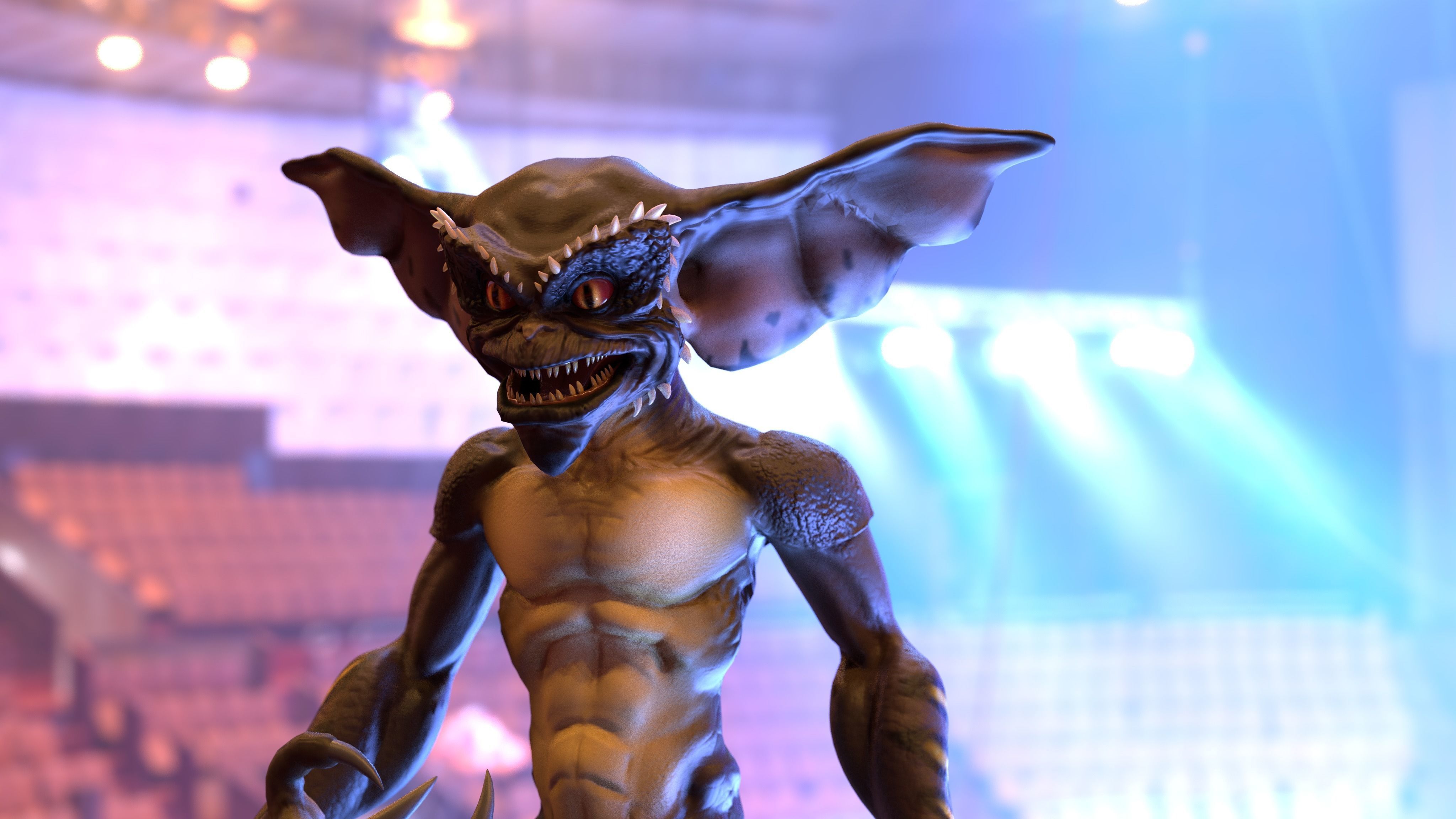 3D model Gremlin creature with long arms and legs VR / AR / low-poly ...