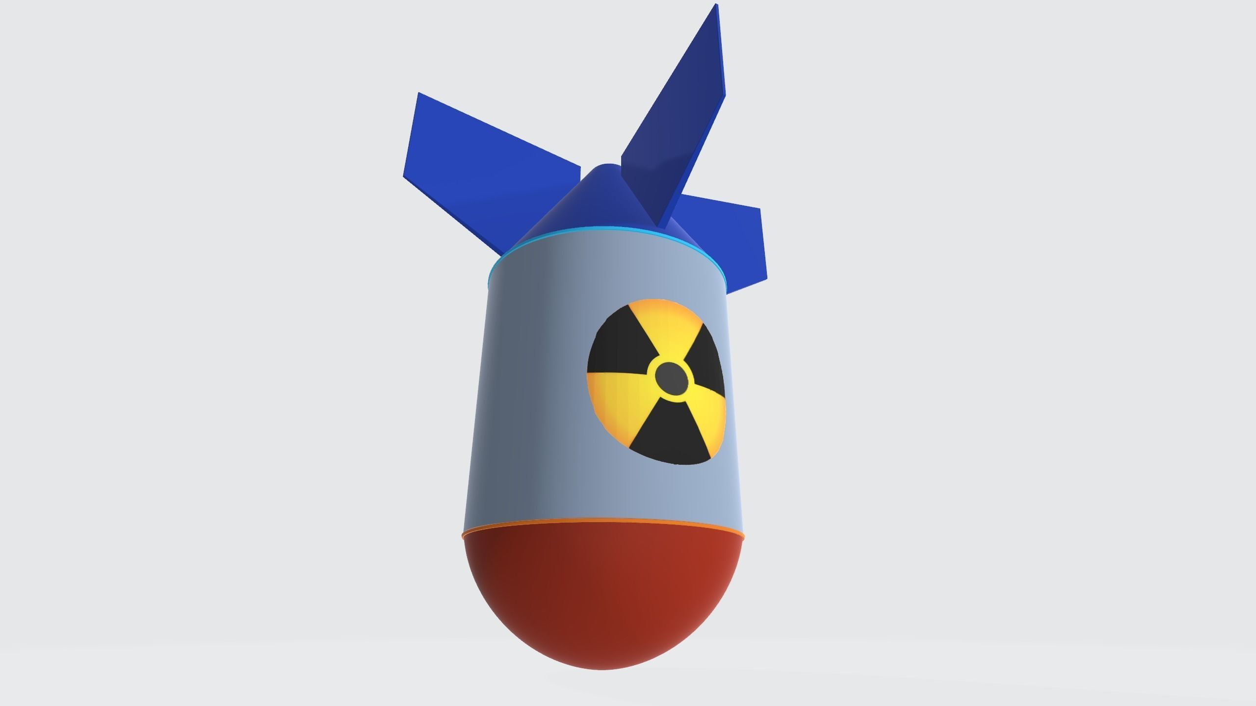Nuclear warhead missile cartoon free VR / AR / low-poly 3D model | CGTrader